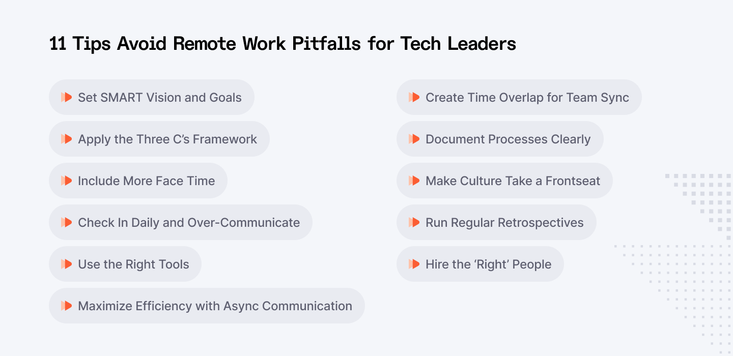 How Tech Leaders Can Avoid Remote Work Pitfalls: 11 Tips